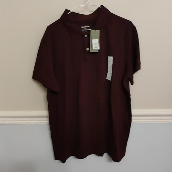 Goodfellow & Co | Shirts | Goodfellow Mens Pomegranate Polo Shirt Nwt ...